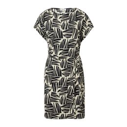 s.Oliver Kleid Damen Größe 44 ecru / schwarz Winterkleid