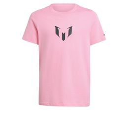 adidas Performance Funktionsshirt 'Messi Name & Number' Jungen Größe 140 rosa / schwarz