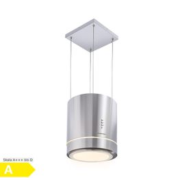 Klarstein Tron Ambience Inselabzugshaube &Oslash;38cm Umluft 540m&sup3;/h LED Edelstahl Edelstahl geb&uuml;rstet