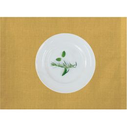 Platzset Apelt "Arizona, Uni-Basic", gelb (dunkelgelb), B:32cm L:45cm, Obermaterial: 95% Polyester, 5% Leinen, Platzsets, Leinenoptik