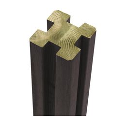 Profilpfosten, verleimt, 4 Spuren, Höhe 2980 mm, schwarz kaiserkraft