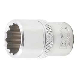 BGS-technic BGS Steckschl&uuml;ssel-Einsatz Zw&ouml;lfkant 10878, Antrieb Innenvierkant 6,3 mm (1/4"), SW 7/16" ; BGS technic)