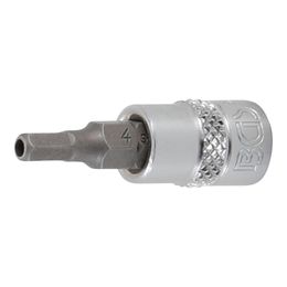 BGS-technic BGS Bit-Einsatz 5156-4, Antrieb Innenvierkant 6,3 mm (1/4"), Innensechskant mit Bohrung 4 mm ; BGS technic)