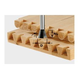 FESTOOL Grat-/Zinkenfräser HW Schaft 8 mm HW S8 D13,8/13,5/15° (490992)