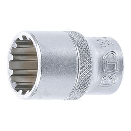 BGS-technic BGS Steckschl&uuml;ssel-Einsatz Gear Lock 10218, Antrieb Innenvierkant 12,5 mm (1/2"), SW 18 mm ; BGS technic)