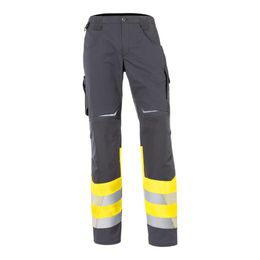 KÜBLER WORKWEAR Kübler Hose REFLECTIQ Klasse 1 warngelb/anthrazit Form 2208 Größe 44 ; Kübler Workwear (2208 8340-3497-44)