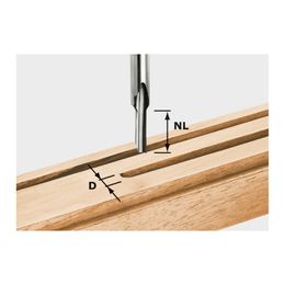 FESTOOL Nutfräser HS Schaft 8 mm HS S8 D 4/15 (490942)