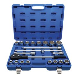 BGS-technic BGS technic Steckschl&uuml;ssel-Satz Antrieb 20 mm 21-tlg. aus Stahl mit Steckschl&uuml;sseln und Verl&auml;ngerungen f&uuml;r Schrauben, 1207)