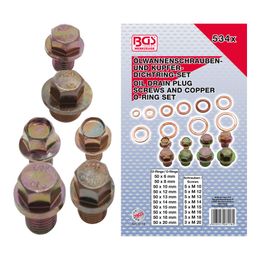 BGS-technic BGS &Ouml;lwannenschrauben- und Kupfer-Dichtring-Sortiment 8118, 534-tlg. ; BGS technic)