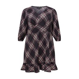 Dorothy Perkins Curve Kleid Damen Größe 46 rosa / schwarz / weiß Winterkleid