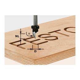 FESTOOL Schriftenfräser HS Schaft 8 mm HS S8 D11/60° (491002)