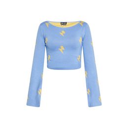 ROCKEASY Pullover Damen Größe XL blau / gelb