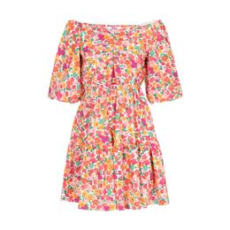 swirly Sommerkleid Damen Größe 34 grasgrün / rot / weiß