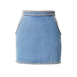 Nasty Gal Rock Damen Gr&ouml;&szlig;e 34 blue denim / silber / transparent