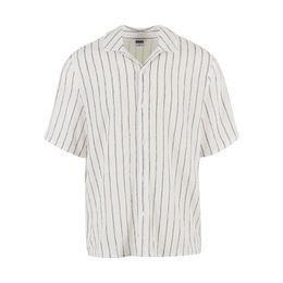 Urban Classics Striped Crinkle Resort Shirt ' ' Herren Gr&ouml;&szlig;e L wei&szlig;