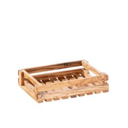 Allzweckkiste APS "OLIVE", braun, B:25cm H:18cm T:6cm, Holzwerkstoff, Aufbewahrungsboxen, Jedes Teil ist ein Unikat, 25x18 cm