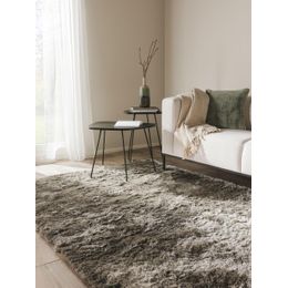 benuta Nest Hochflor Shaggyteppich Whisper Grau 140x200 cm - Hochflor Teppich für Wohnzimmer
