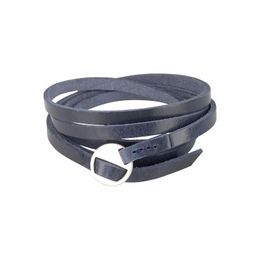 Firetti Lederarmband »Schmuck Geschenk Wickelarmband« marine 105 cm Trendiges Wickelarmband in lässiger Optik