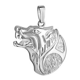 Firetti Kettenanhänger »Schmuck Geschenk Silber 925 Halsschmuck Anhänger Wolf« () Made in Germany silberfarben Massiver Wolfanhänger