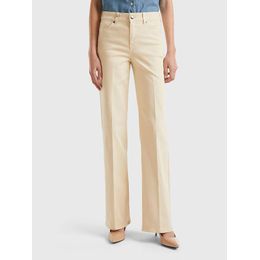 Benetton Jeans - Flare fit - in Beige - 61% | Gr&ouml;&szlig;e W29 | Damenjeans
