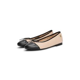 Tommy Hilfiger Ballerina »TOE CAP LEATHER BALLERINA«, Businesschuh, Schlupfschuh in schmaler Form zartrose-schwarz 38 38 Zeitlose Ballerina mit...