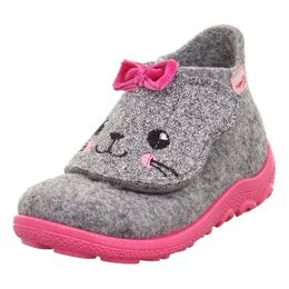 Superfit Hausschuh »HAPPY OCTI WMS: Mittel« Babyschuh mit Klettverschluss, Größenschablone zum Download hellgrau-pink 24 24 Hausschuh mit süßem...