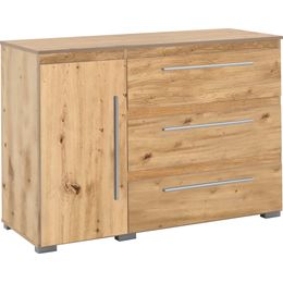 Kombikommode Home Affaire, B:127cm H:92cm T:50cm, beige, Holzwerkstoff, Kunststoff, Schlafzimmer, Sideboards, "Bali", mit Melamin-Oberfläche