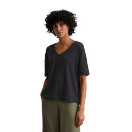 Marc O'Polo MARC O'POLO Damen T-Shirt "mit TENCEL Lyocell", schwarz, Basic, Gr. XS, unifarben, Obermaterial: 66% Lyocell, 32% Baumwolle, 2% Elasthan, Shirts