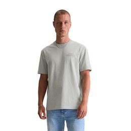 Marc O'Polo Herren T-Shirt "aus mittelschwerem Bio-Baumwoll-Jersey"light gravel melange, Gr. L, MARC O'POLO DENIM, unifarben, Obermaterial: 100% Baumwolle, Shirts
