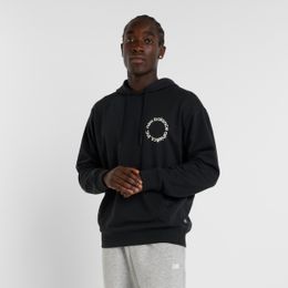New Balance Herren Kapuzensweatshirt "Circular Logo Hoodie", schwarz, Gr. XL, Obermaterial: 60% Baumwolle, 40% Polyester, Sweatshirts