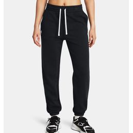 Under Armour Damen Jogginghose "RIVAL", schwarz, Gr. XL, Obermaterial: 80% Baumwolle, 20% Polyester, Hosen, innen weich angeraut
