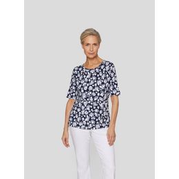 Rabe Damen Print-Shirt "T-Shirt", blau, Gr. 40, gemustert, 92%Viskose 8%Elastan, Shirts