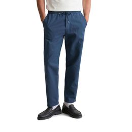 Marc O'Polo Herren Chinohose "aus Leinen und Bio-Baumwolle", blau, Gr. XXL, MARC O'POLO DENIM, unifarben, Obermaterial: 53% Leinen, 47% Baumwolle, Hosen