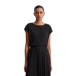 Marc O'Polo MARC O'POLO Damen Jerseykleid "und plissiertem Rock", schwarz, Gr. XXL, unifarben, Obermaterial: 72% Lyocell, 28% Polyester;, Kleider