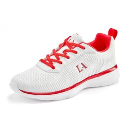 Lascana Damen Sneaker, wei&szlig;/rot, Gr&ouml;&szlig;e 38