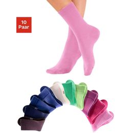 H.I.S. H.I.S Damen Freizeitsocken, 1x rosa, 1x pink, 1x altrosa, 3x blau, 1x braun, 2x gr&uuml;n, 1x ecru, Gr&ouml;&szlig;e 39/40