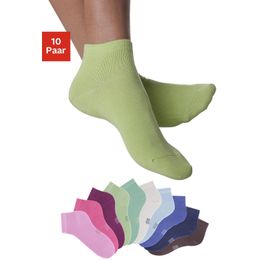 H.I.S. H.I.S Damen Kurzsocken, 1x rosa, 1x pink, 1x altrosa, 3x blau, 1x braun, 2x gr&uuml;n, 1x ecru, Gr&ouml;&szlig;e 39/42