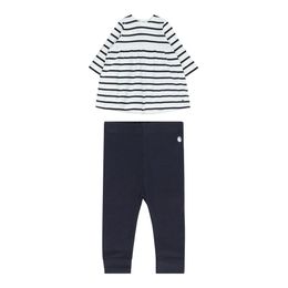Petit Bateau Set: Kleid und Hose M&auml;dchen Gr&ouml;&szlig;e 92 navy / wei&szlig;