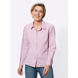 WITT Damen Langarm-Bluse mit Seitenschlitzen, rosé, Größe 54