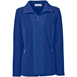 WITT Damen Fleecejacke mit gesteppten Web-Eins&auml;tzen, royalblau, Gr&ouml;&szlig;e 38