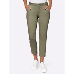 WITT Damen 7/8-Jeans mit seitlicher Tasche, khaki, Gr&ouml;&szlig;e 20