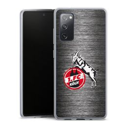 DeinDesign Galaxy S20 FE 5G Handy Silikon H&uuml;lle Case transparent Handyh&uuml;lle Metallic Look Official Licensed Product 1. Fc K&ouml;ln Silikon Case