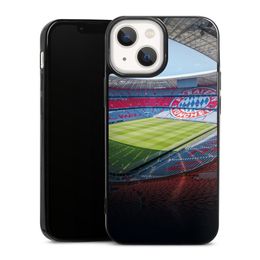 DeinDesign iPhone 13 Mini Handy Slim Case extra d&uuml;nn Silikon Handyh&uuml;lle schwarz H&uuml;lle Fcb Fc Bayern M&uuml;nchen Stadium Silikon Slim Case