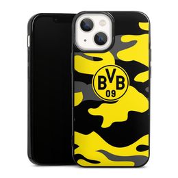 DeinDesign iPhone 13 Mini Handy Slim Case extra d&uuml;nn Silikon Handyh&uuml;lle schwarz H&uuml;lle Borussia Dortmund Merchandise Bvb Silikon Slim Case