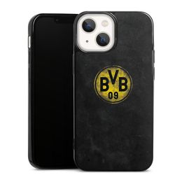 DeinDesign iPhone 13 Mini Handy Slim Case extra d&uuml;nn Silikon Handyh&uuml;lle schwarz H&uuml;lle Bvb Borussia Dortmund Merchandise Silikon Slim Case