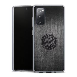 DeinDesign Galaxy S20 FE 5G Handy Silikon H&uuml;lle Case transparent Handyh&uuml;lle Fc Bayern M&uuml;nchen Metallic Look Fcb Silikon Case