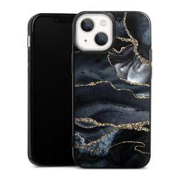 DeinDesign iPhone 13 Mini Handy Slim Case extra d&uuml;nn Silikon Handyh&uuml;lle schwarz H&uuml;lle Marble Trends Glitzer Silikon Slim Case