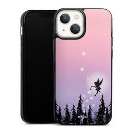 DeinDesign iPhone 13 Mini Handy Slim Case extra d&uuml;nn Silikon Handyh&uuml;lle schwarz H&uuml;lle Tinkerbells Official Licensed Product Disney Silikon Slim Case