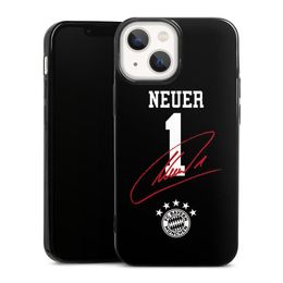 DeinDesign iPhone 13 Mini Handy Slim Case extra d&uuml;nn Silikon Handyh&uuml;lle schwarz H&uuml;lle Fc Bayern M&uuml;nchen Manuel Neuer Fcb Silikon Slim Case