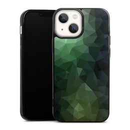 DeinDesign iPhone 13 Mini Handy Slim Case extra d&uuml;nn Silikon Handyh&uuml;lle schwarz H&uuml;lle Tarnmuster Geometric Mosaic Silikon Slim Case